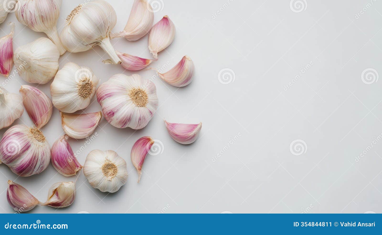 Garlic on White Background stock image. Image of pattern - 354844811