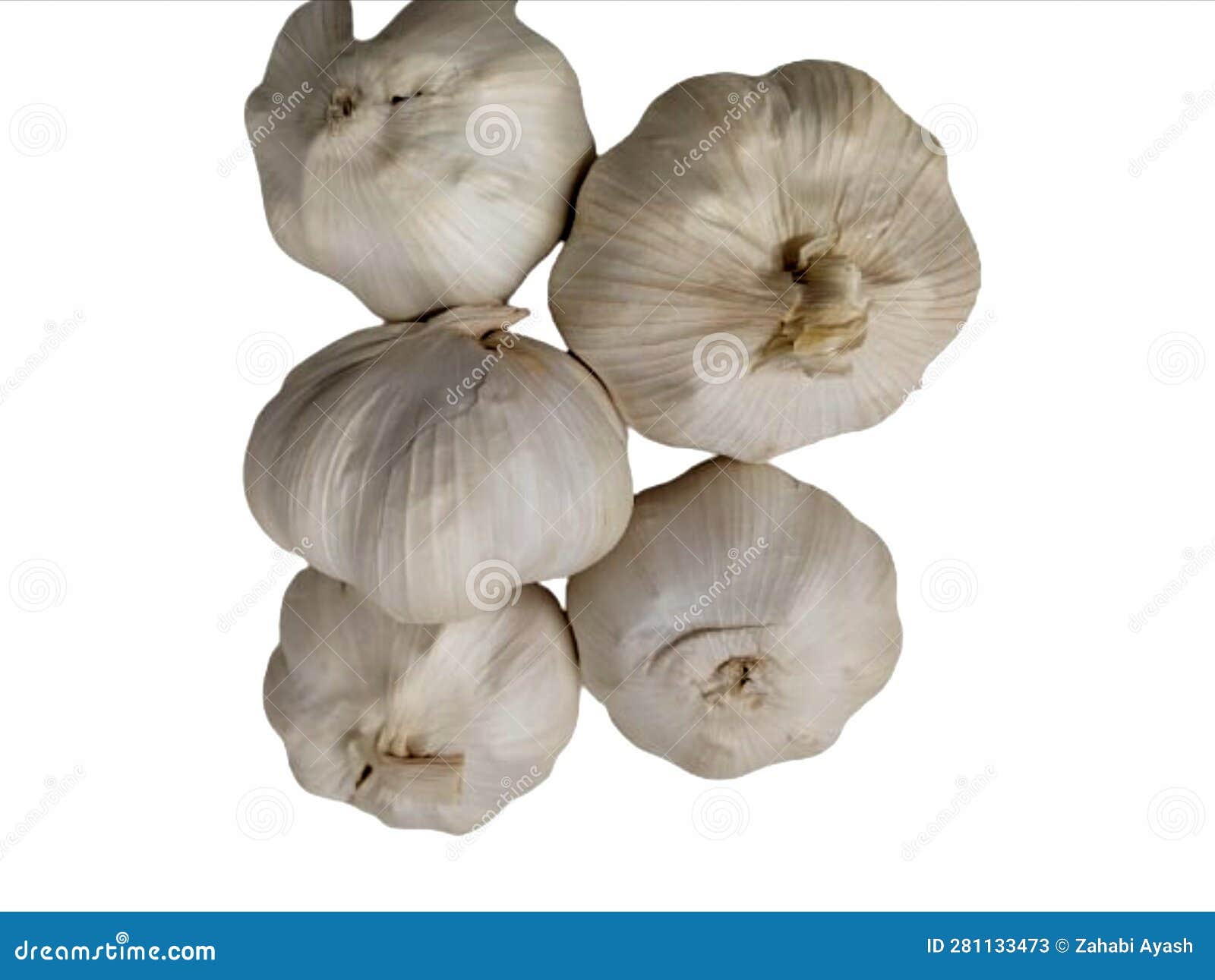Garlic on white background stock image. Image of food - 281133473