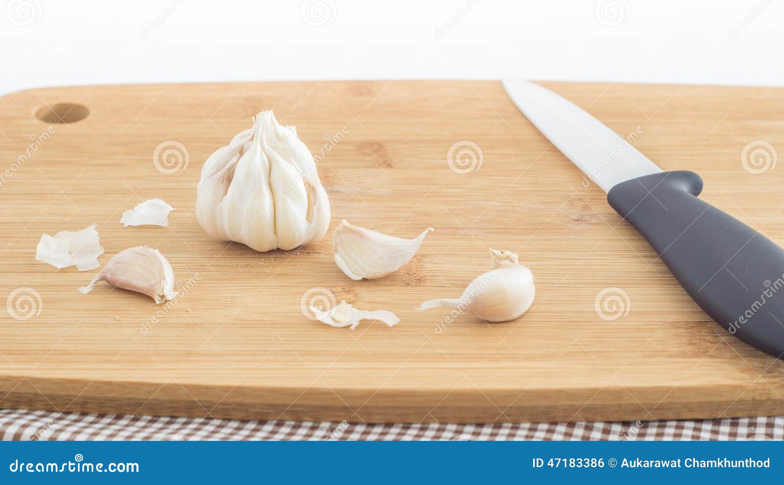 Garlic stock photo. Image of table, garlic, meal, flavor - 47183386