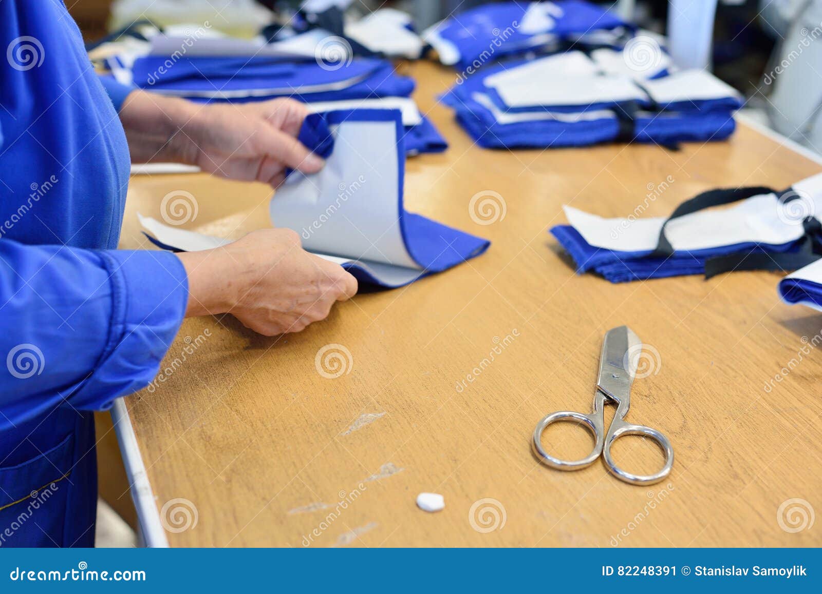 Garment Factory. Working with Sewing Patterns Stock Image - Image of ...