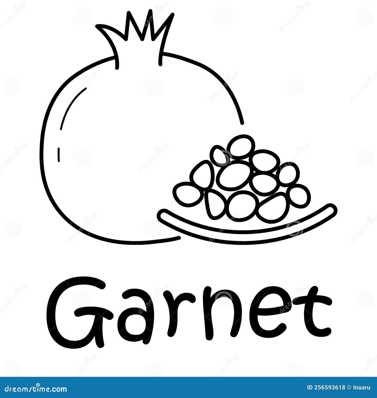 Garnet stock vector. Illustration of silhouette, badge - 256593618