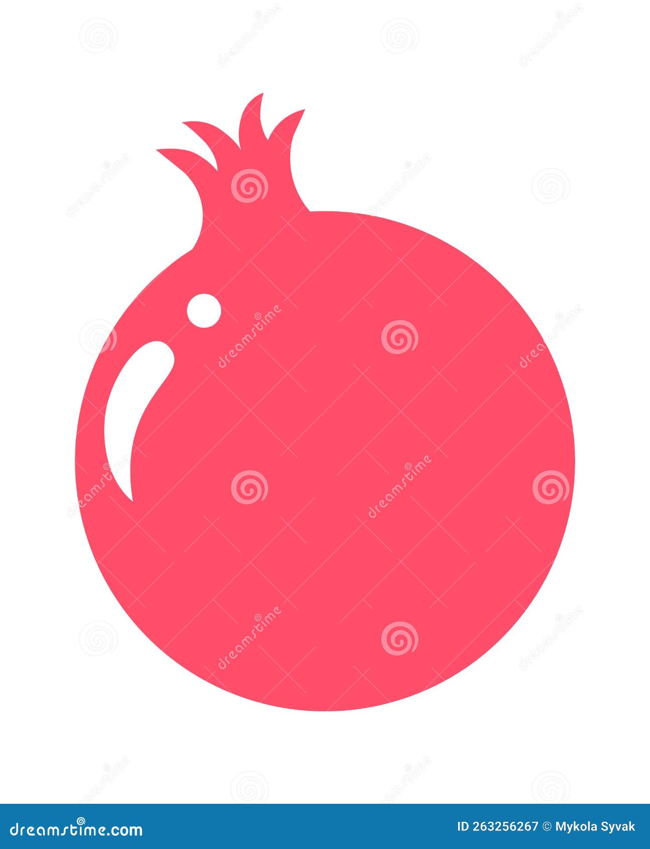 Garnet fruit icon stock vector. Illustration of decorative - 263256267