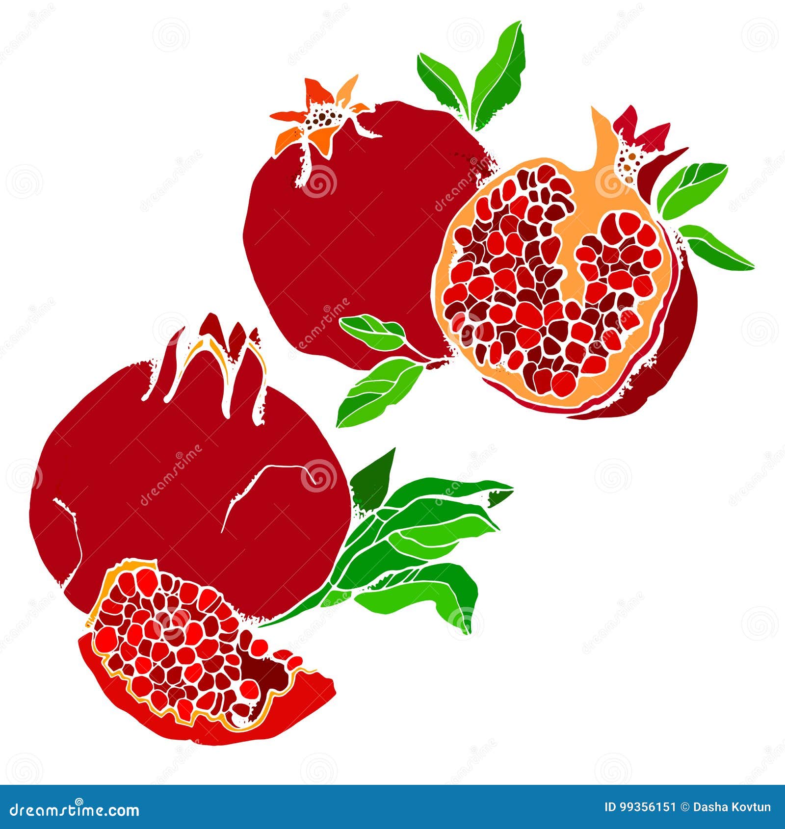 Garnet Hand Drawn, on a Background. Vector Illustration. Stock ...