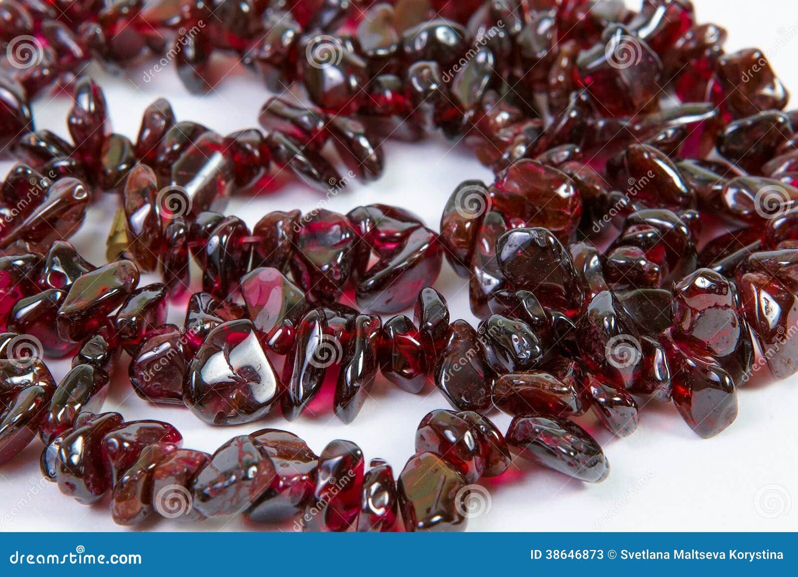 Garnet necklaces stock image. Image of mineral, adornment - 38646873