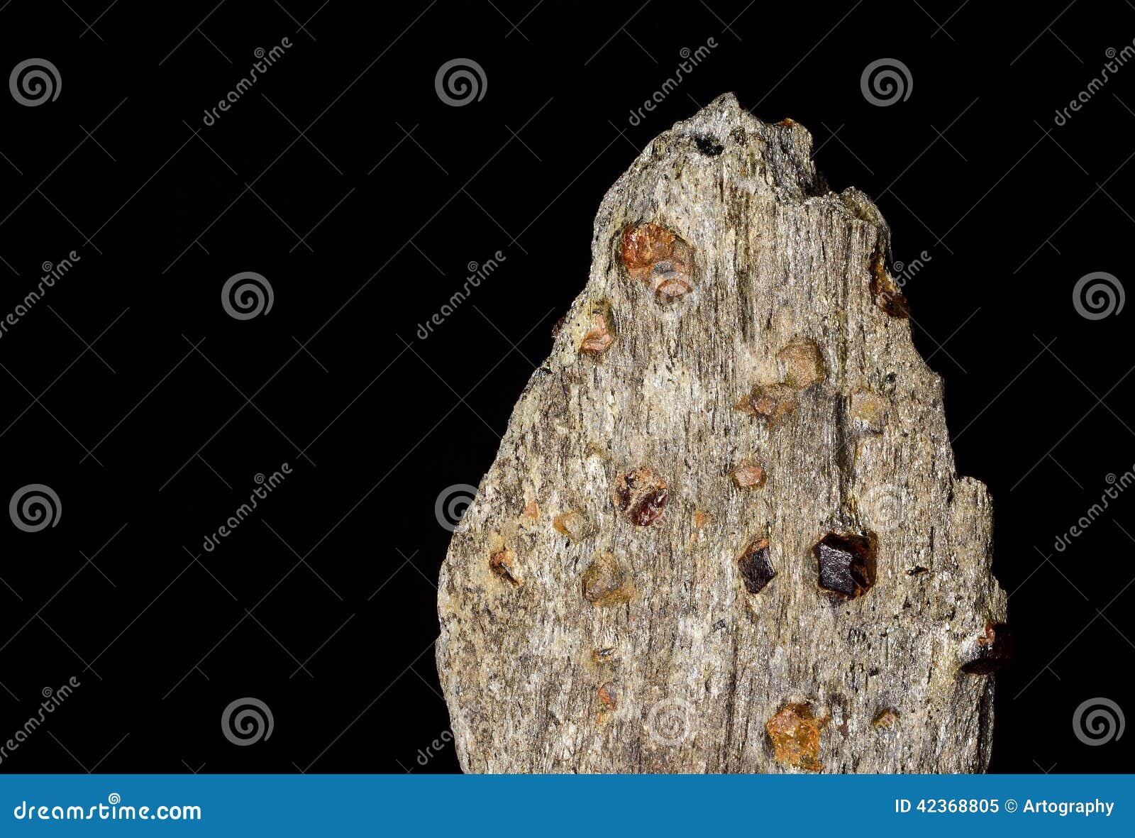 Garnet Schist stock image. Image of macro, stone, geology - 42368805