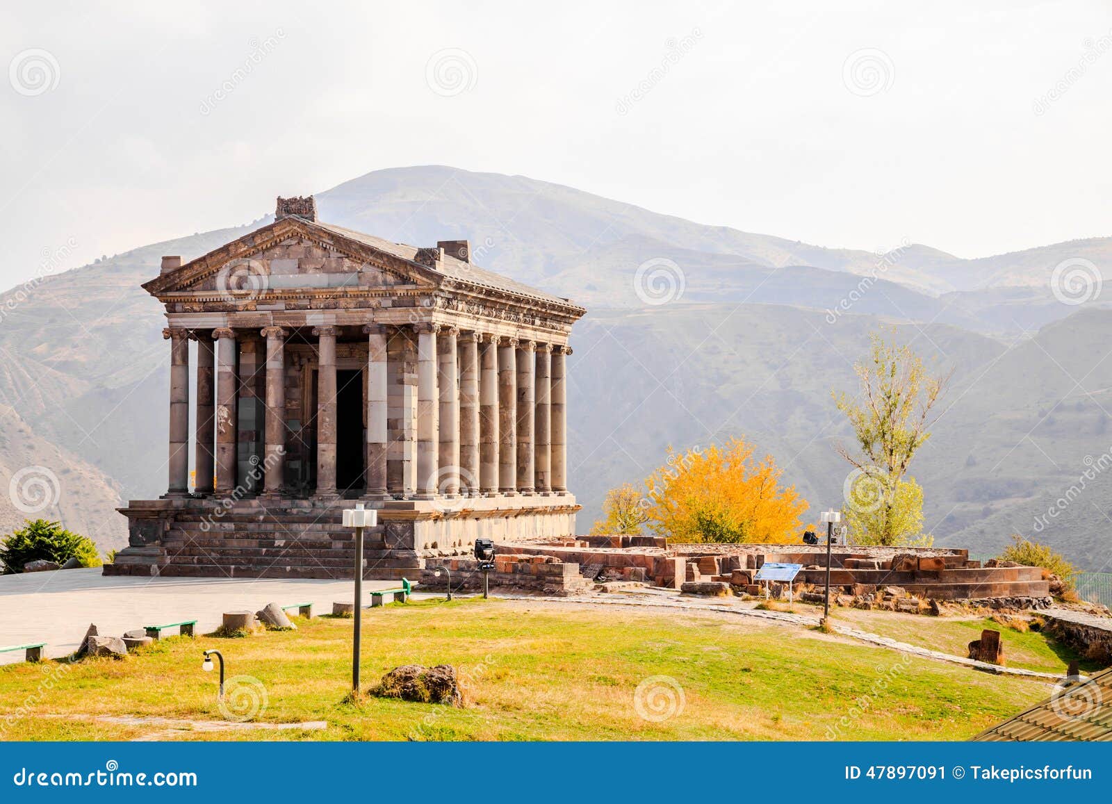 Garni Temple in Armenia stock image. Image of religion - 47897091