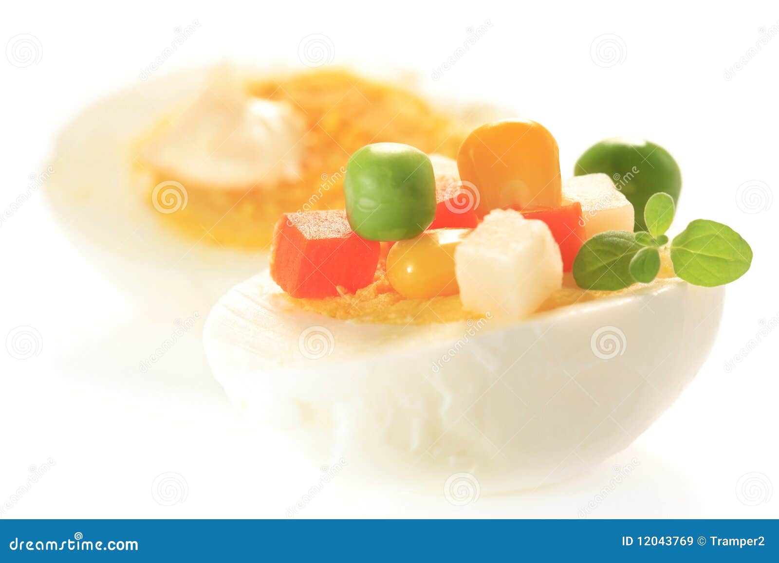 Garnish hard-boiled egg stock image. Image of compose - 12043769