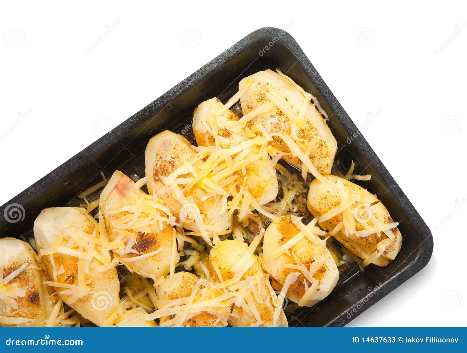 Garnish potato with cheese stock image. Image of nutrition - 14637633
