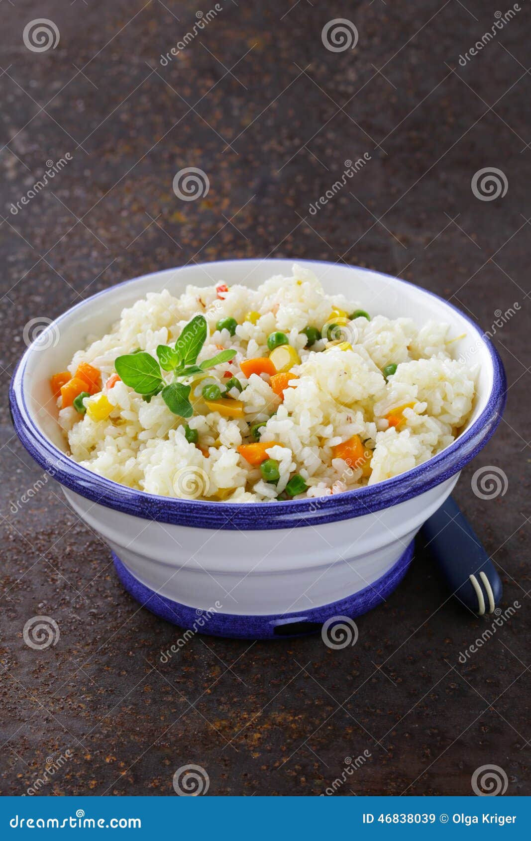 Garnish Rice with Various Vegetables Stock Image - Image of cooking ...