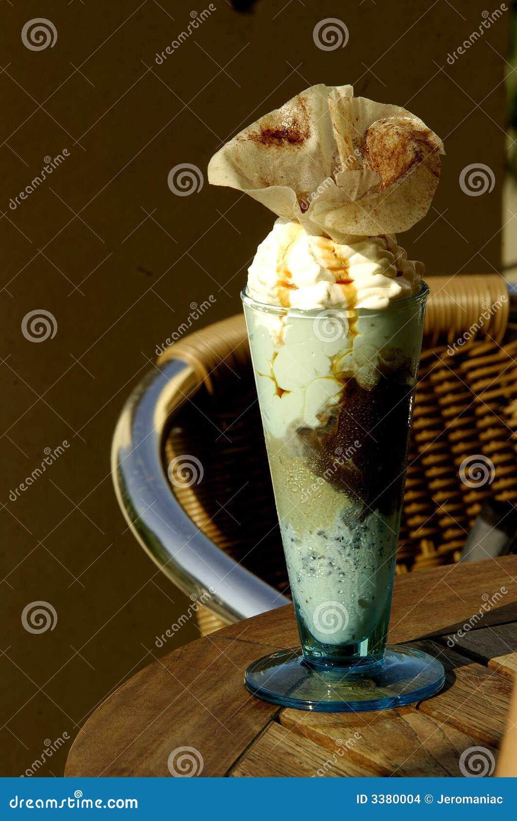Garnished Ice Cream in a Glass Stock Photo - Image of garnished ...