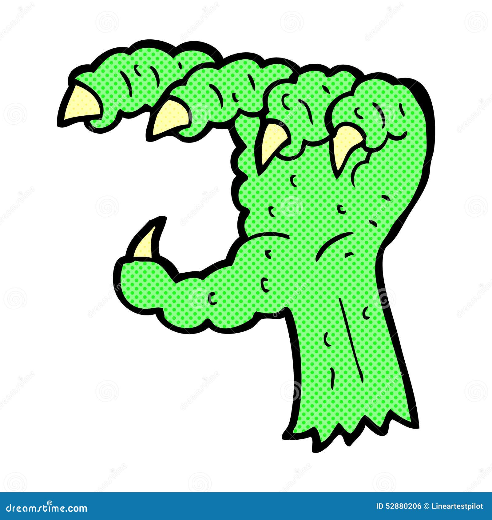 Garra Cômica Do Monstro Dos Desenhos Animados Ilustração Stock ...