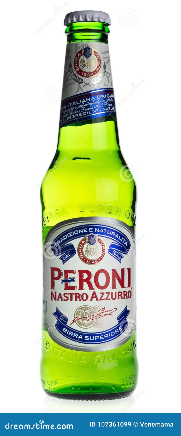 Garrafa Da Cerveja De Peroni Pilsener No Branco Imagem de Stock ...