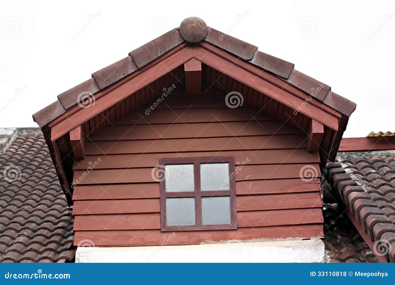 The Garret and American Style House. Stock Photo - Image of project ...