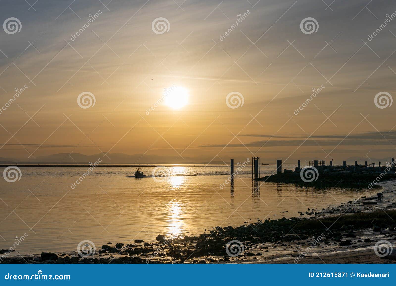 Garry Point Park. Richmond, BC, Canada. Stock Image - Image of dusk ...