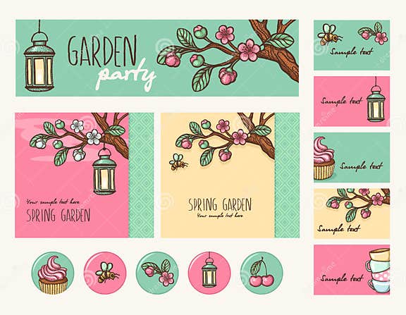 Gartenfest stock abbildung. Illustration von vogel, zicklein - 38650409