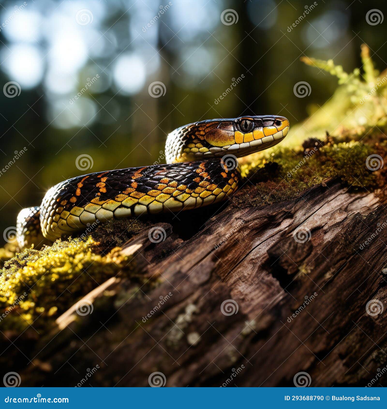 Garter Snake stock illustration. Illustration of beautiful - 293688790
