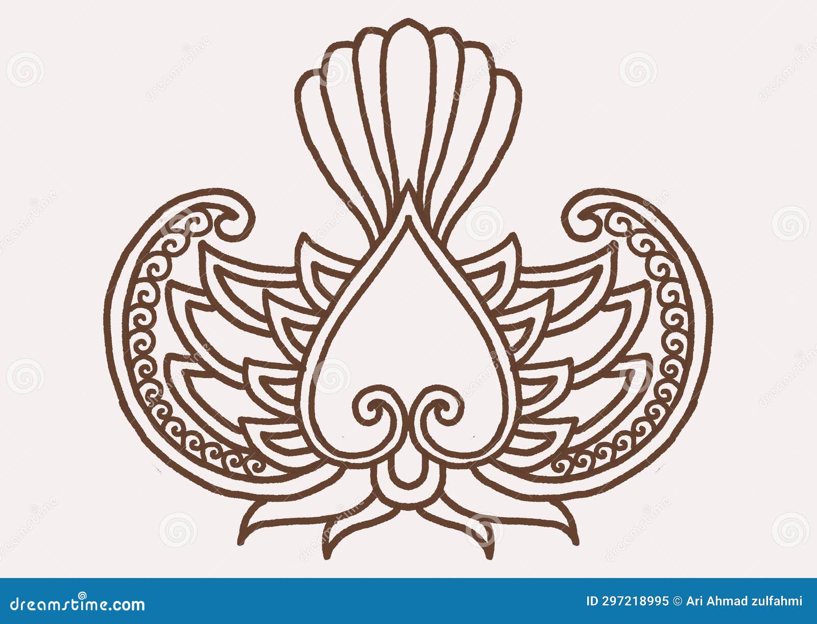 Garuda batik motif stock image. Image of central, garuda - 297218995