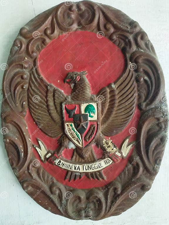 Garuda carving from clay editorial stock image. Image of symbol - 263740889