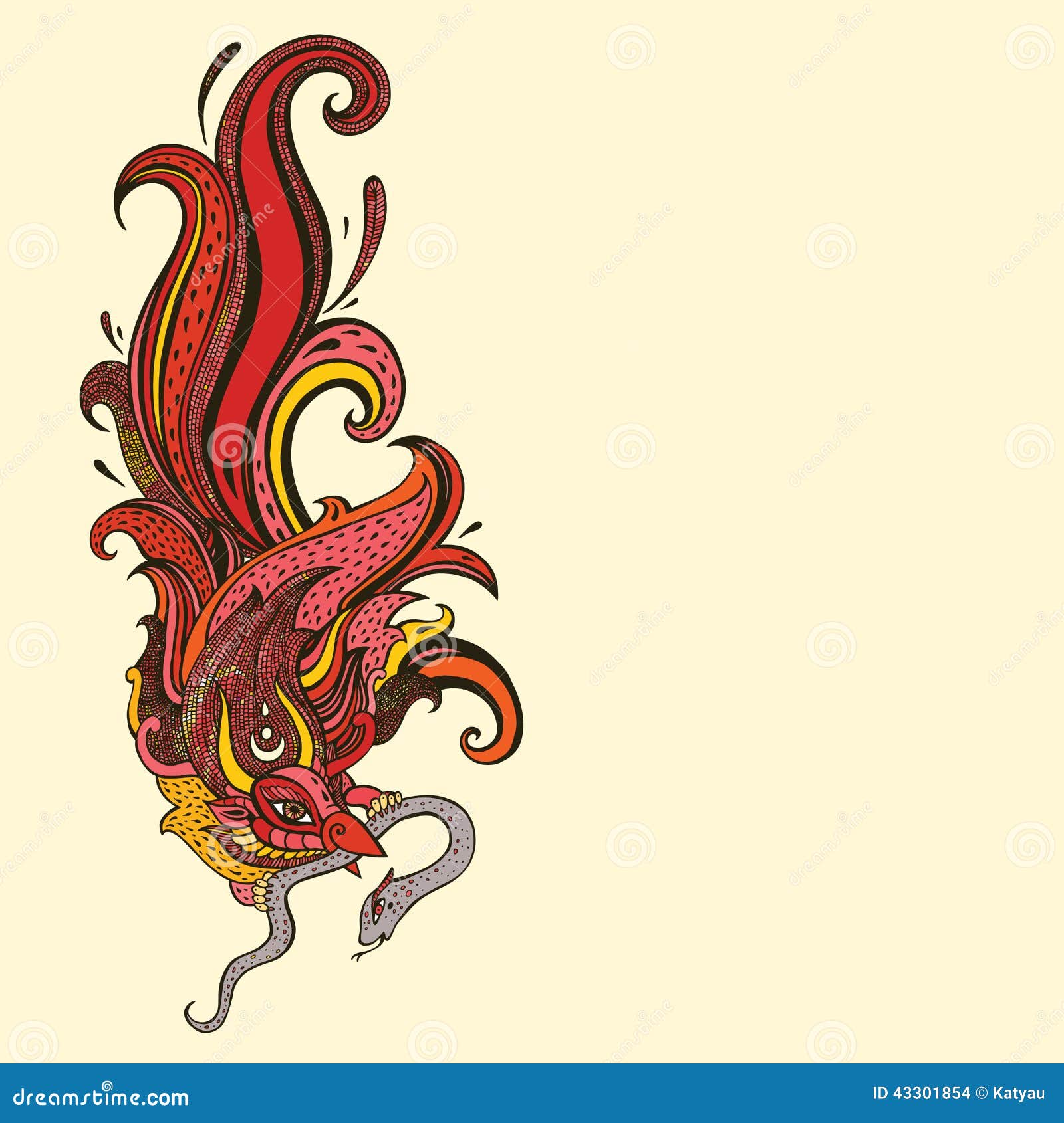 Garuda. Hand Drawn Illustration. Stock Vector - Illustration of culture ...