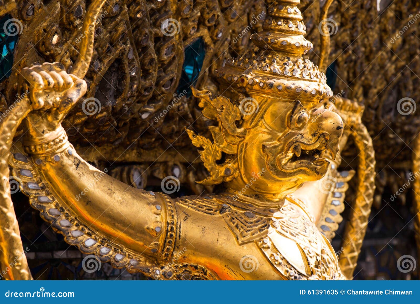 Garuda Holding the Naga, Thai Sculpture Stock Image - Image of ...
