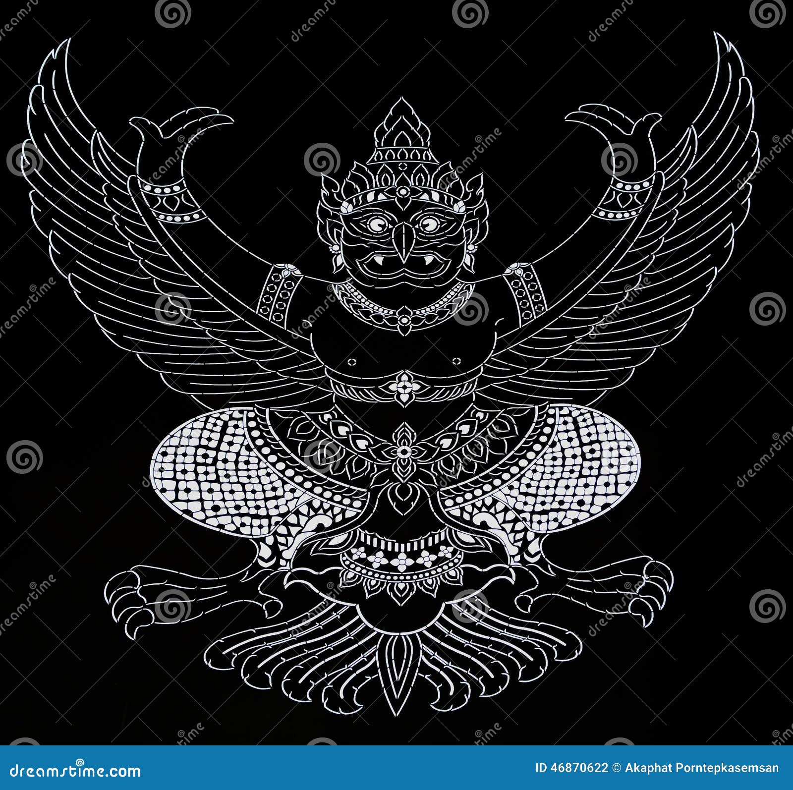 Garuda stock photo. Image of line, style, legend, ancient - 46870622