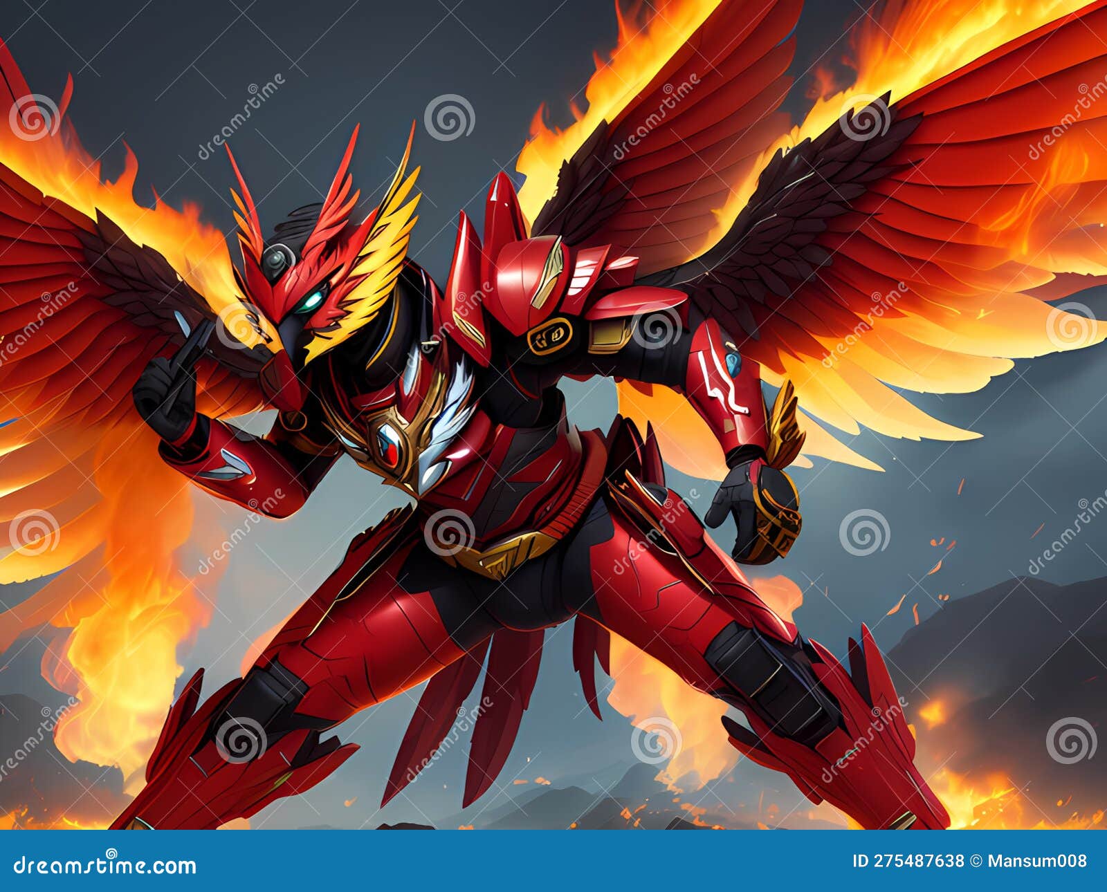 Garuda Monster in the Hell , Ai Generated Stock Illustration ...