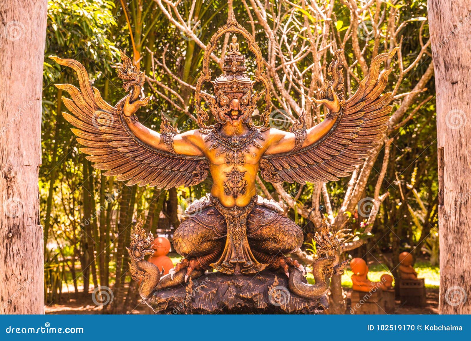 Garuda statue in park stock photo. Image of hindu, creative - 102519170