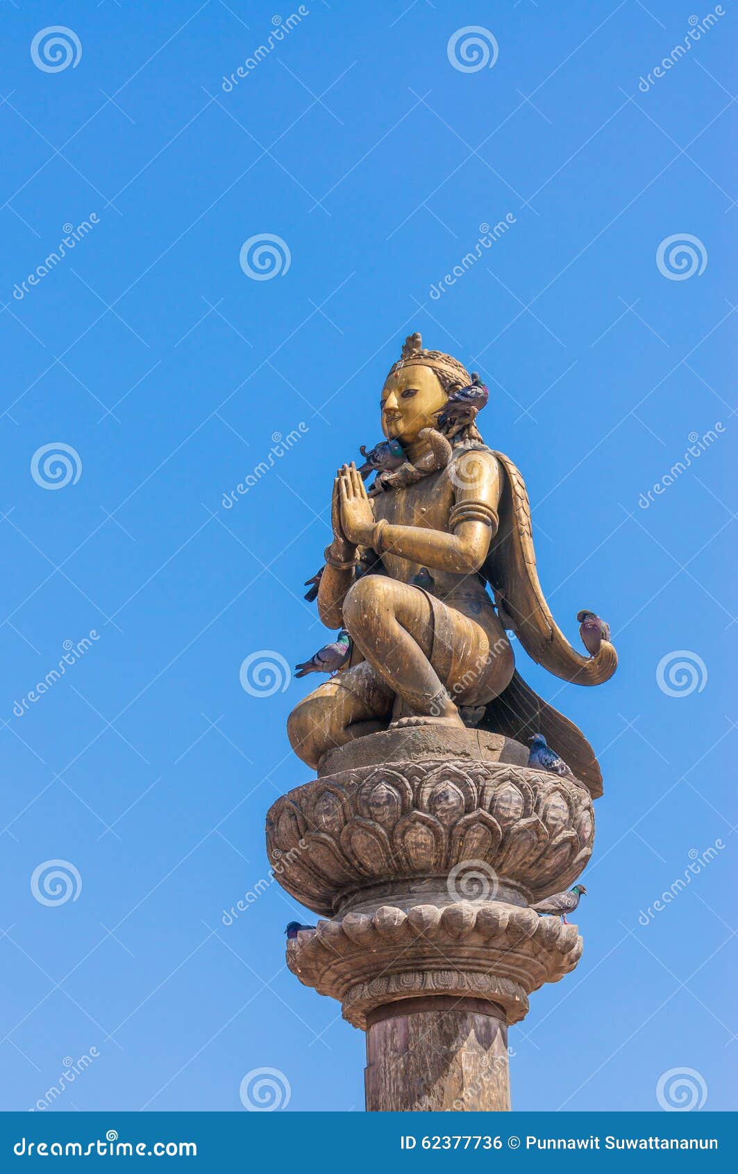 Garuda Statue at Patan Dubar Square Stock Photo - Image of stone ...