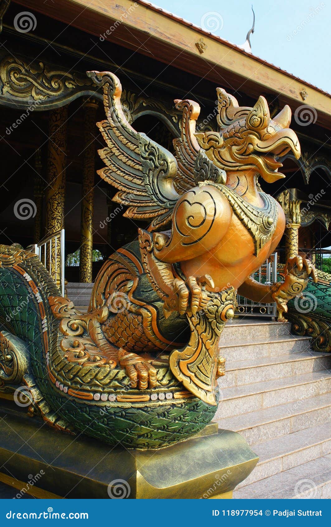 Garuda in temple stock photo. Image of thai, white, architecture ...