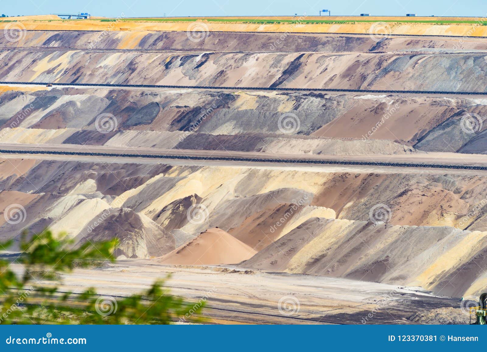 Surface mining in Germany stock image. Image of metal - 123370381