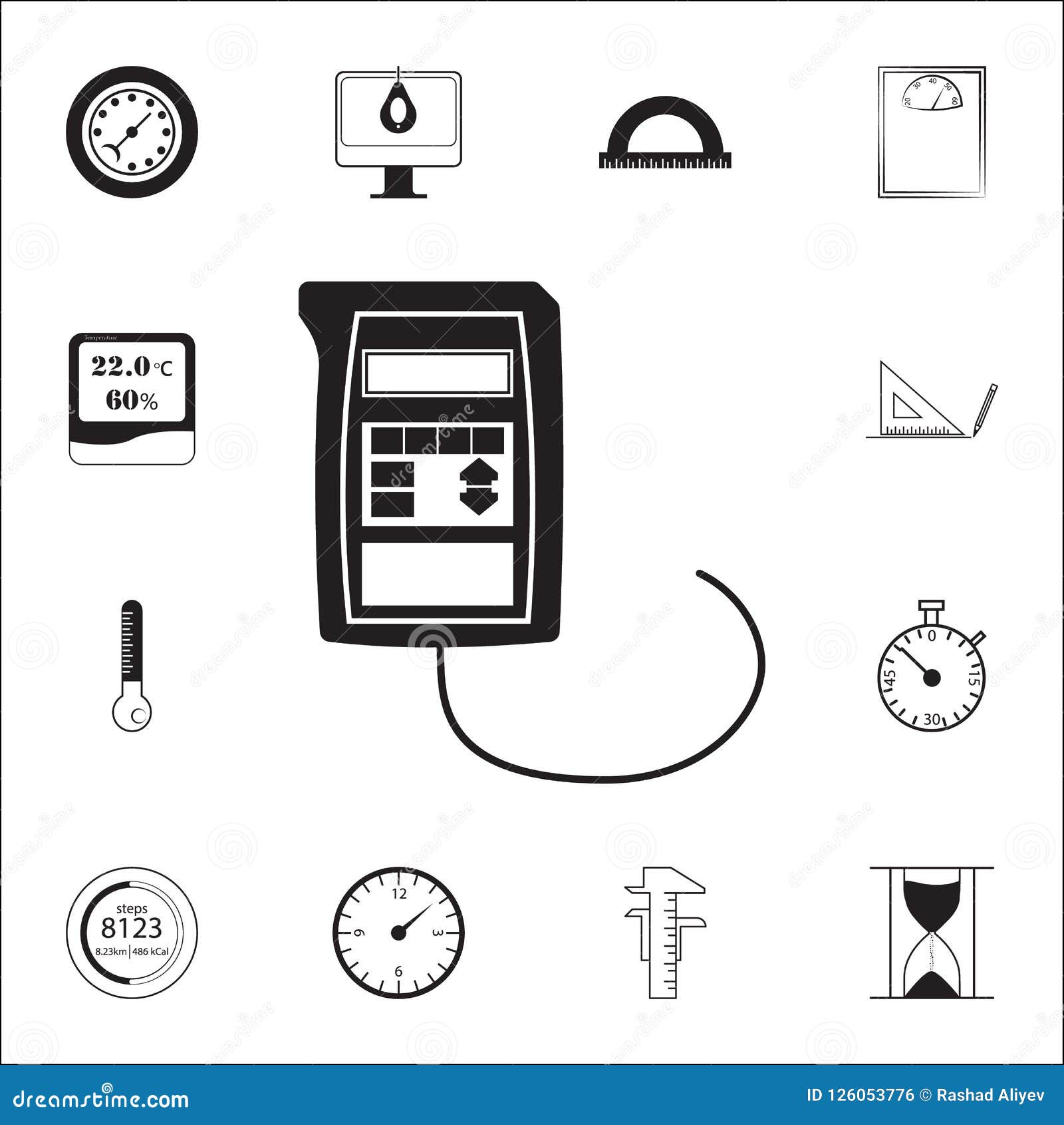 Gas Analyzericon. Measuring Elements Icons Universal Set for Web and ...