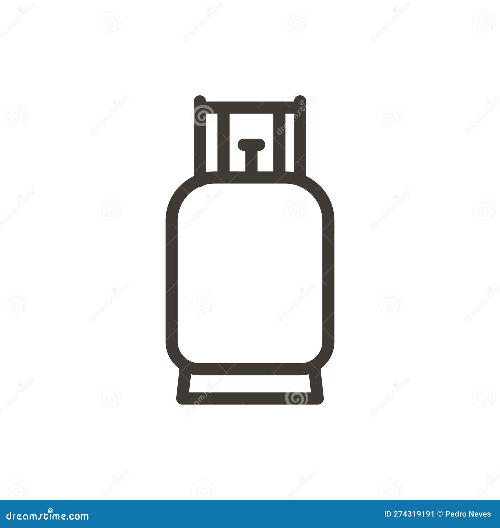 Gas Barrel Tank Vector Thin Line Icon Linear Outline Stroke ...