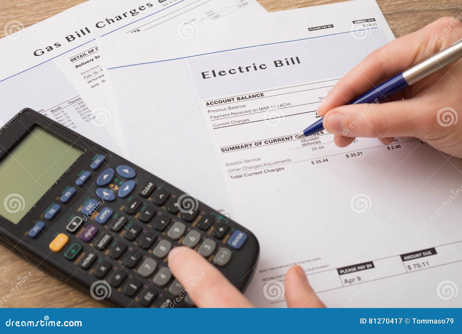 Gas Bill Charges Paper Form Stock Image - Image of energy, close: 81270417