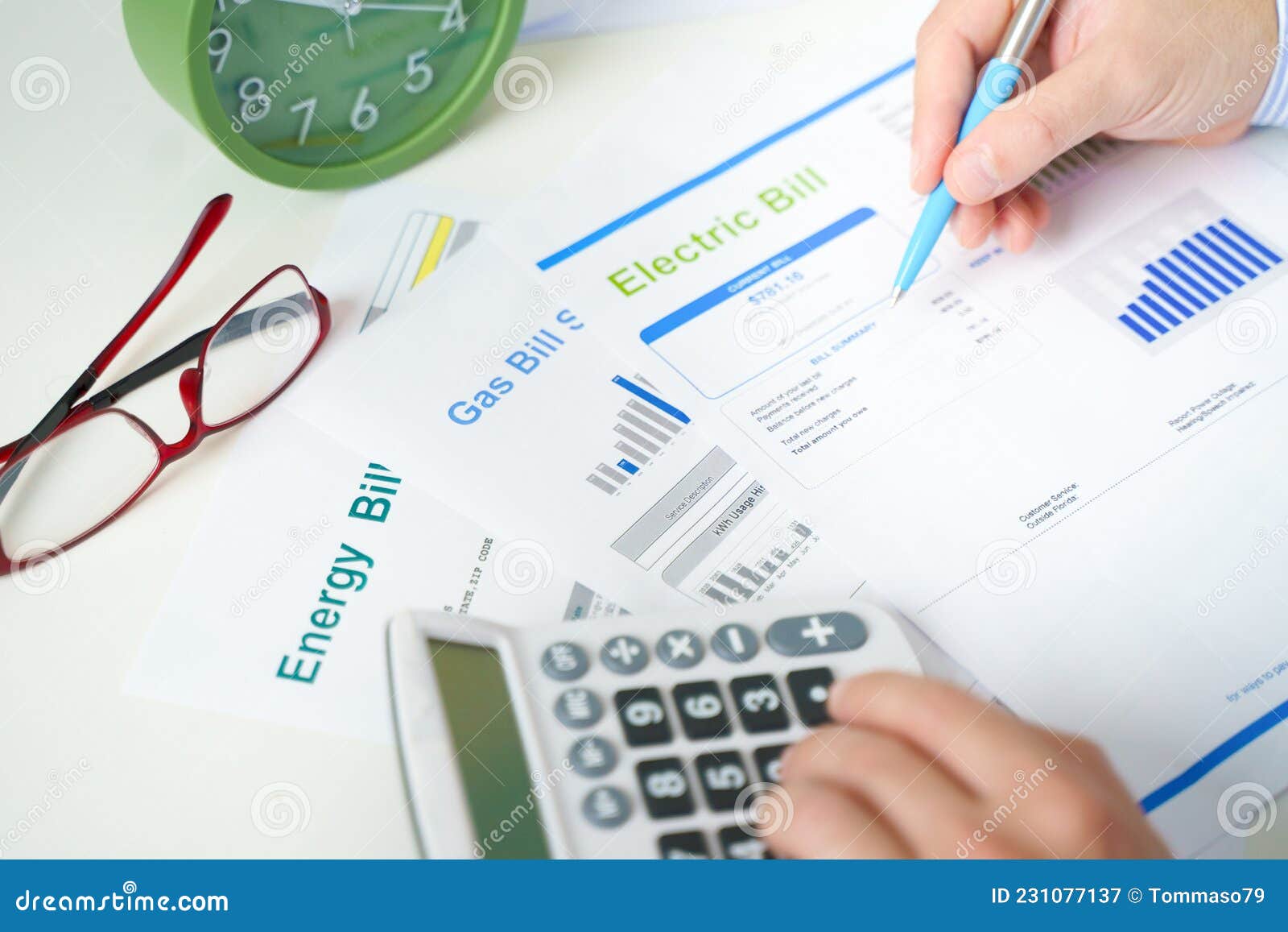 Gas Bill Statement and Home Energy Consumption Stock Image - Image of ...