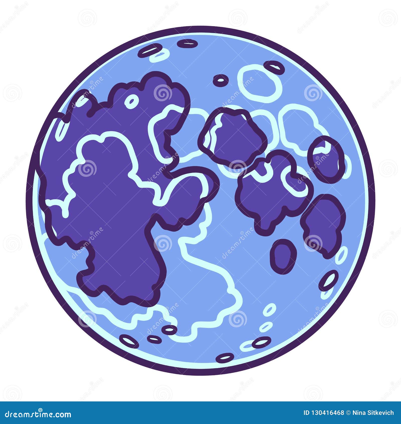Gas Blue Planet Icon, Hand Drawn Style Stock Vector - Illustration of ...