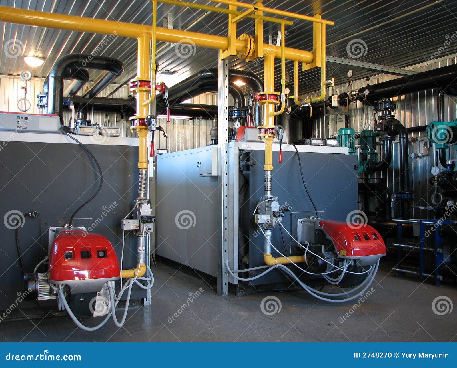 Gas boiler-house stock photo. Image of warm, technology - 2748270