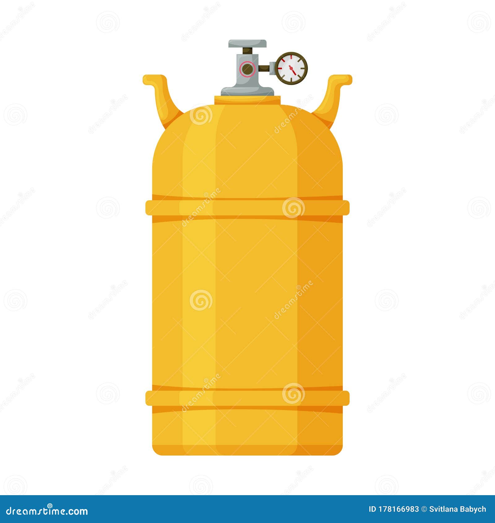 Gas Bottle Vector Icon.Cartoon Vector Icon Isolated on White Background ...