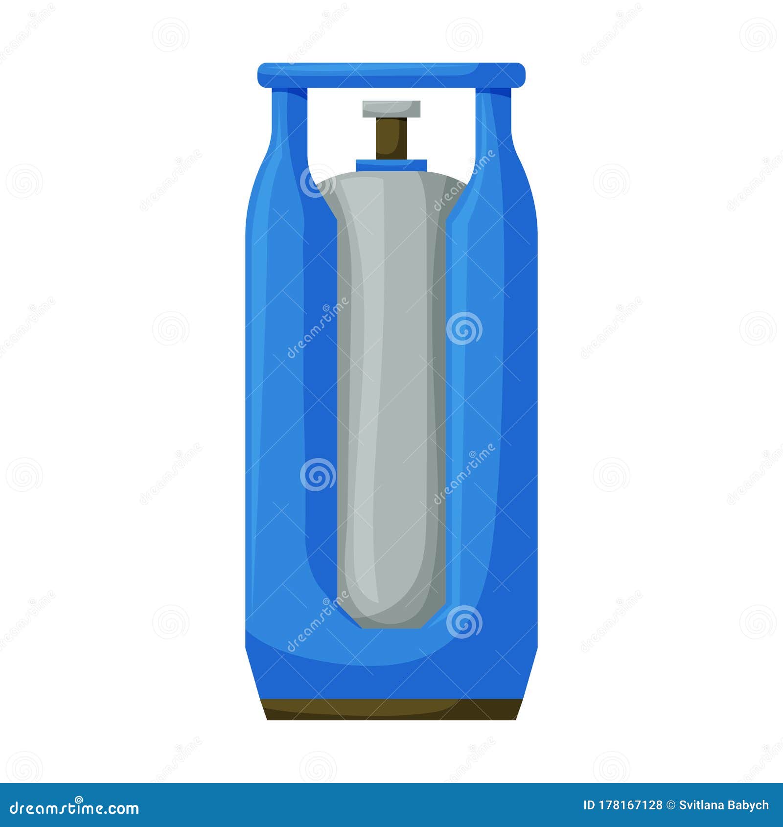 Gas Bottle Vector Icon.Cartoon Vector Icon Isolated on White Background ...
