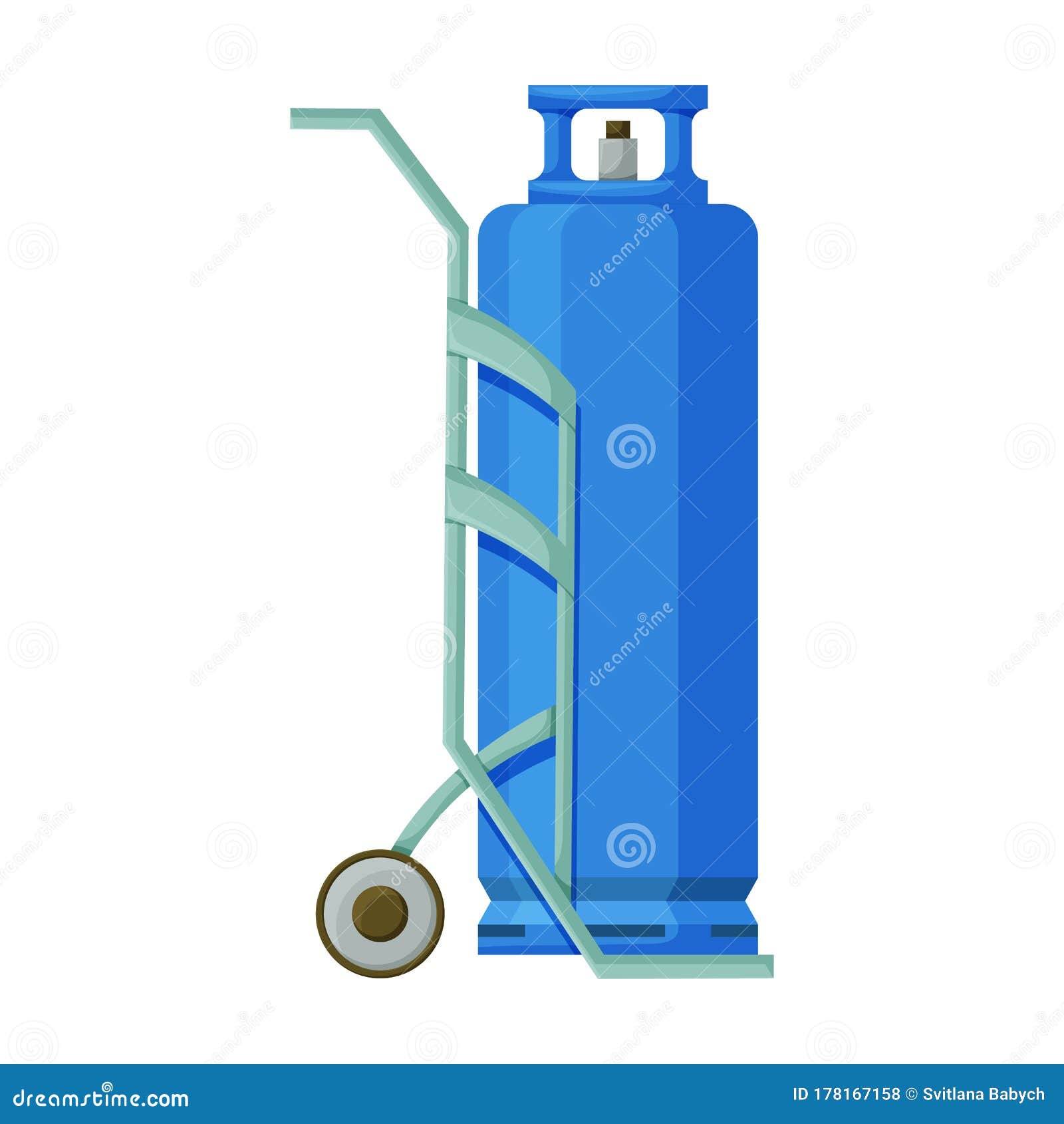 Gas Bottle Vector Icon.Cartoon Vector Icon Isolated on White Background ...