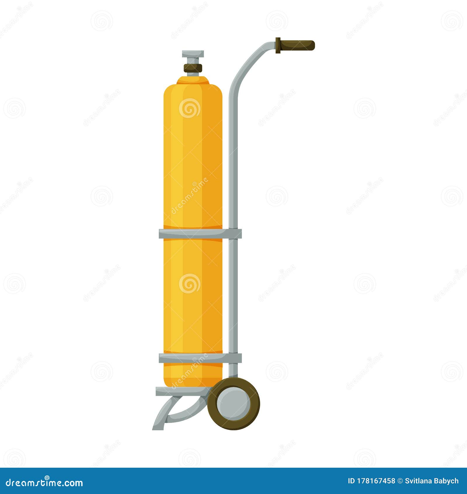 Gas Bottle Vector Icon.Cartoon Vector Icon Isolated on White Background ...