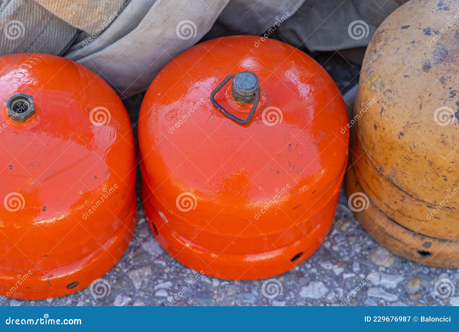 Gas Bottles stock image. Image of balkans, metal, 2021 - 229676987