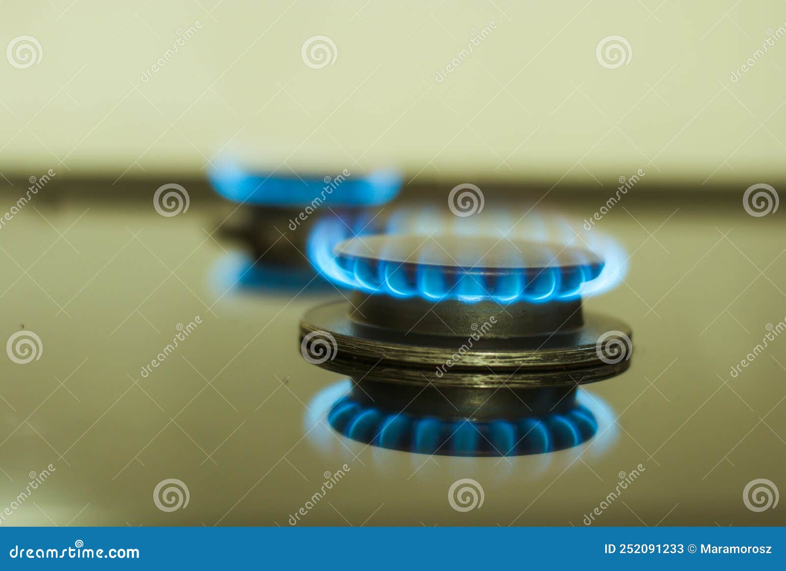 Gas Burner on Black Background Stock Image - Image of oven, blaze ...