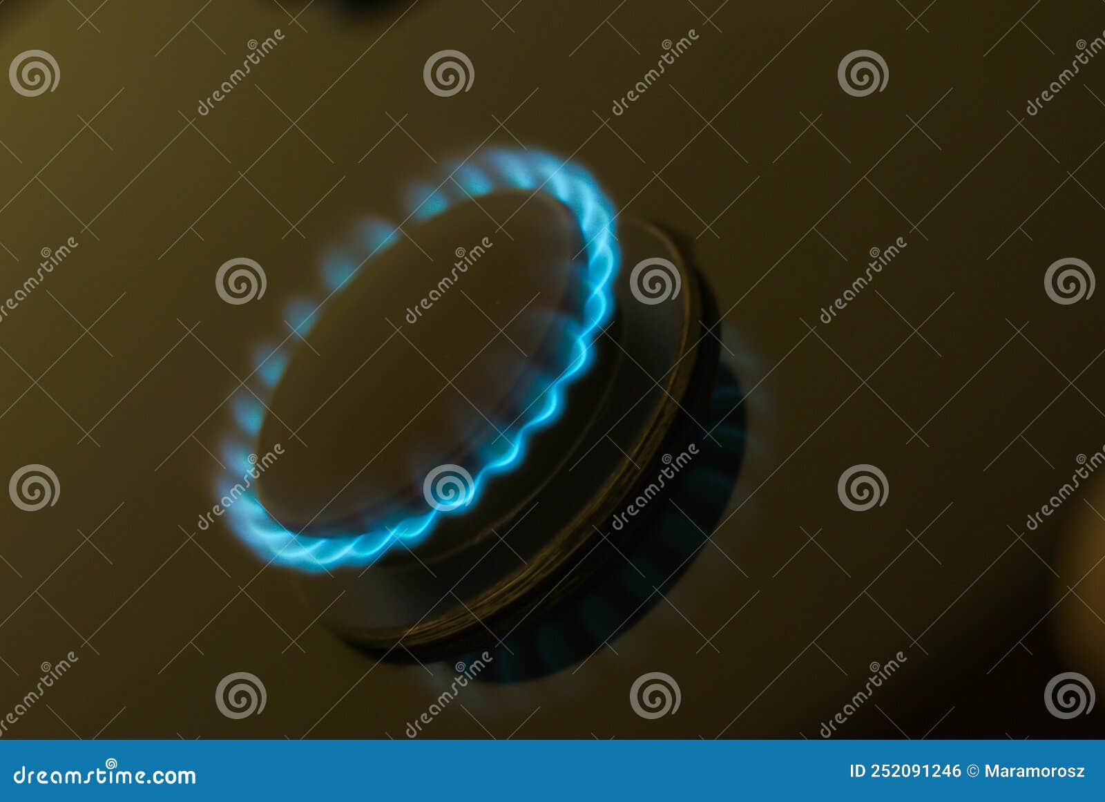 Gas Burner on Black Background Stock Photo - Image of domestic, cook ...