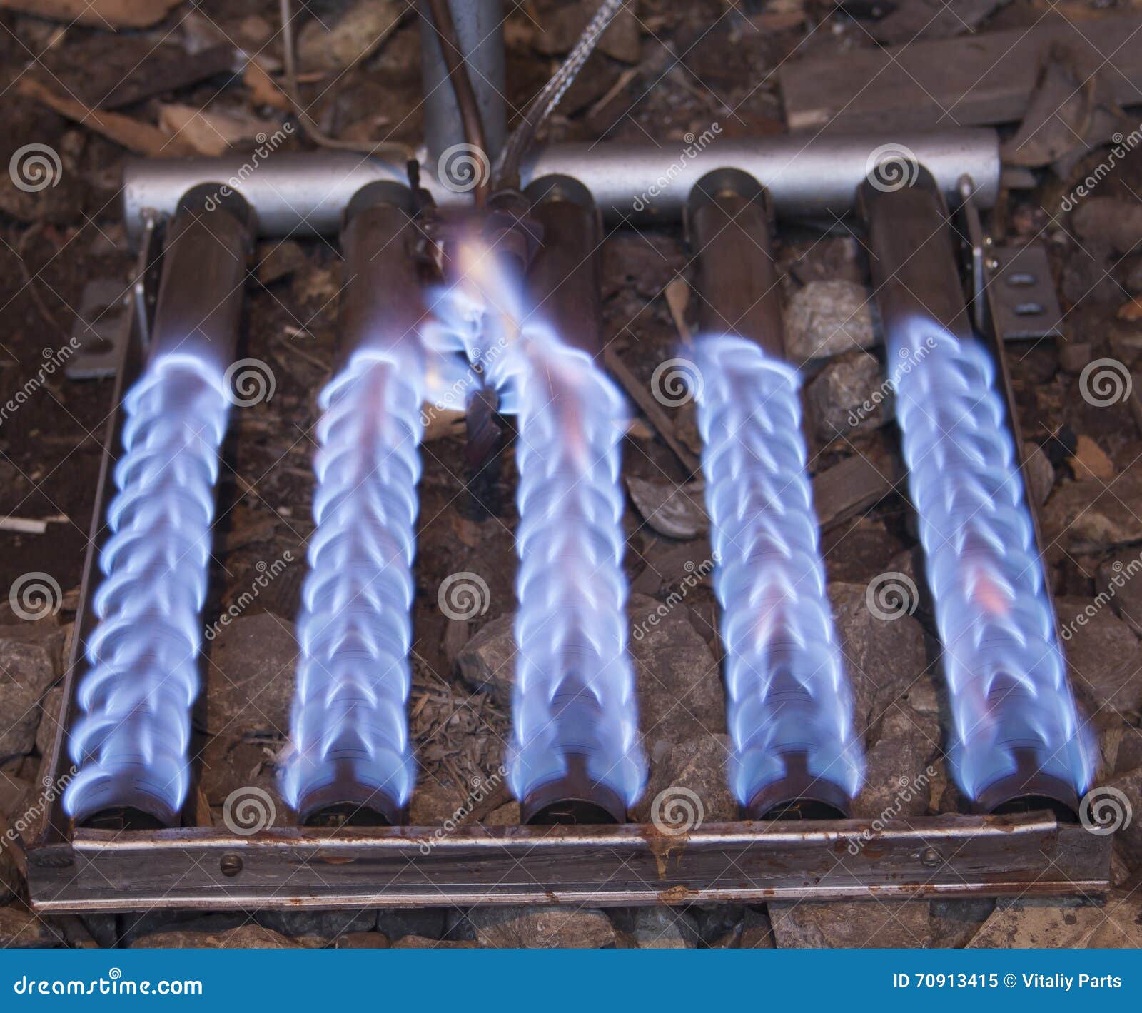 Gas-burner stock image. Image of bright, boiler, flame - 70913415