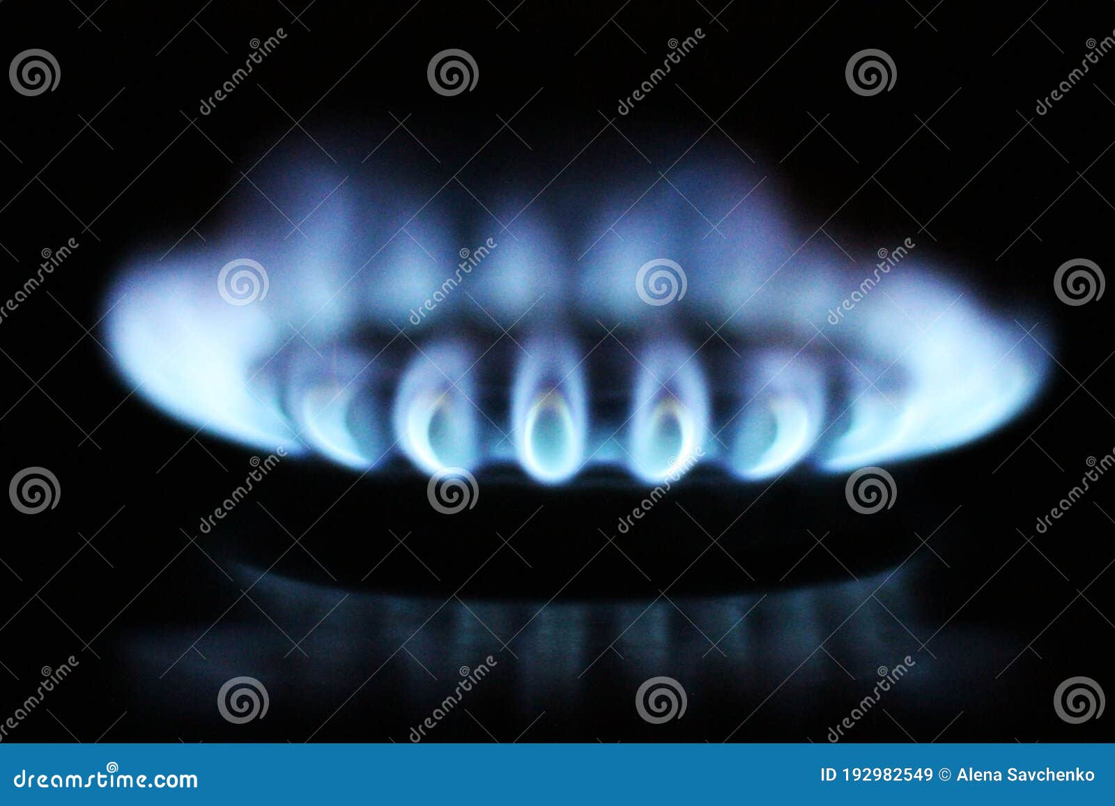 Gas Burner with a Burning Flame of Methane Gas Stock Image - Image of ...