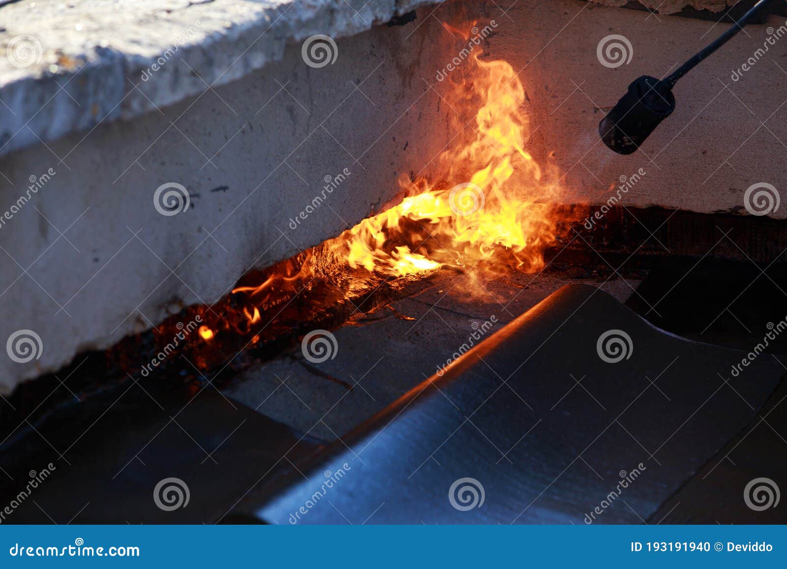 Gas burner with fire stock photo. Image of refurbishment - 193191940