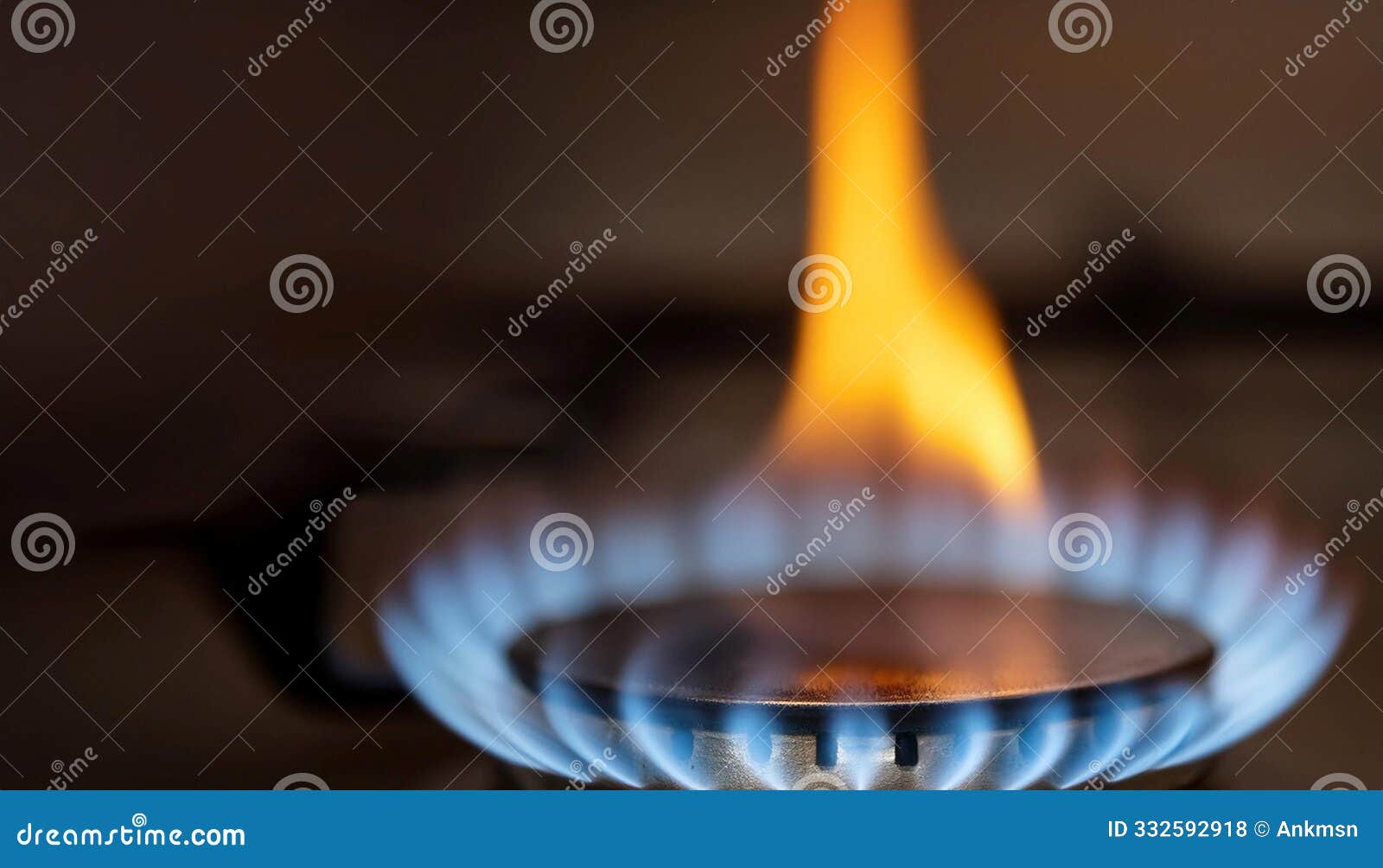 Gas Burner Flame Igniting, Symbolizing Energy, Combustion, And Heating Royalty-Free Stock Image ...