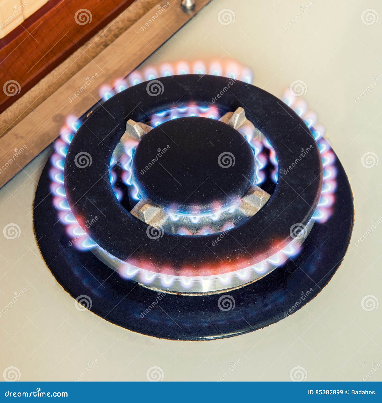 Gas burning blue flame stock image. Image of flammable - 85382899