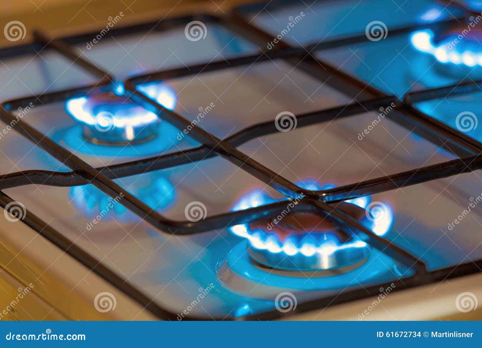 Gas Burning from a Kitchen Gas Stove Stock Photo - Image of energy ...