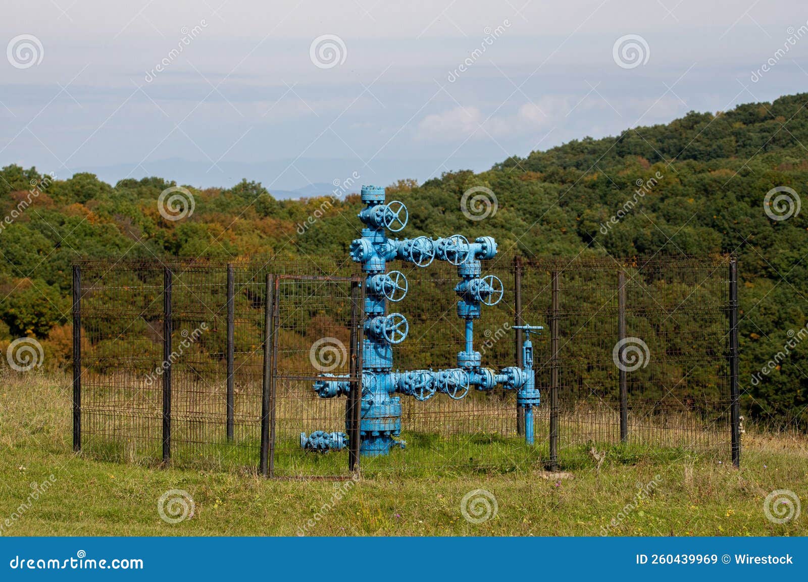 A Gas Capture Installation in the Field Stock Image - Image of steel ...